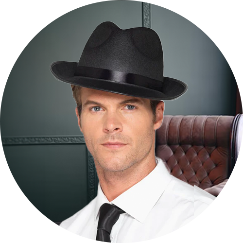 Shop Gangster Hats | 1920s Costume Accessories | Mega Fancy Dress ...