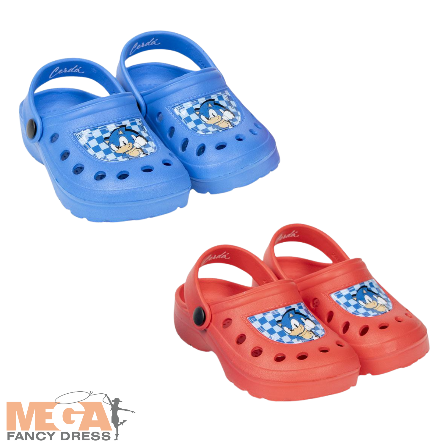 Licensed Boys Sonic The Hedgehog Character Clogs – Mega Fancy Dress UK