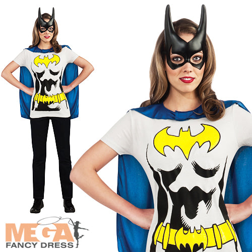 Licenced Batgirl T-Shirt and Cape – Mega Fancy Dress UK
