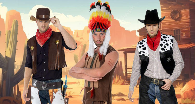 Shop Men's Cowboy & Indians Costumes | Mega Fancy Dress – Mega Fancy ...