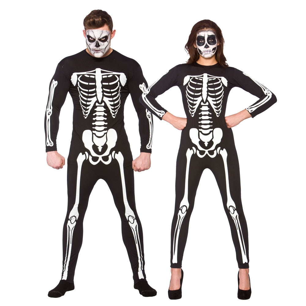 Shop Skeleton Jumpsuit Adults' Halloween Costume | Mega Fancy Dress ...