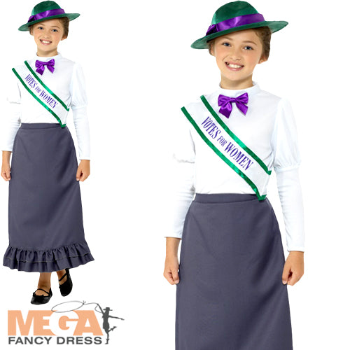 Shop Historical Victorian Suffragette Costume For Girls Mega Fancy