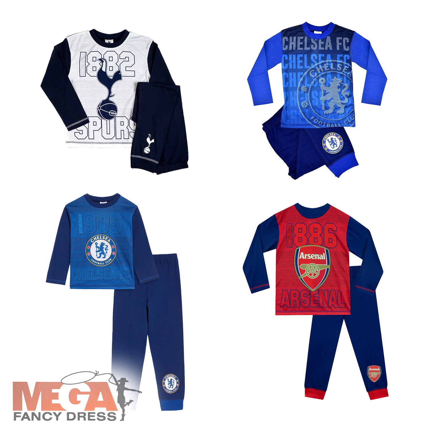 Official Kids Football Team Pyjamas – Mega Fancy Dress UK
