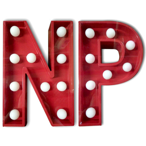 Shop LED Light Up Letters - Red Decorative Accessory | Mega Fancy Dress ...