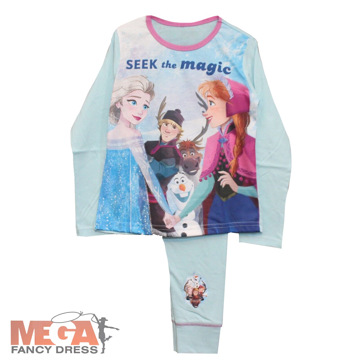 Official Girls Seek the Magic Disney Frozen Pyjamas – Mega Fancy Dress UK
